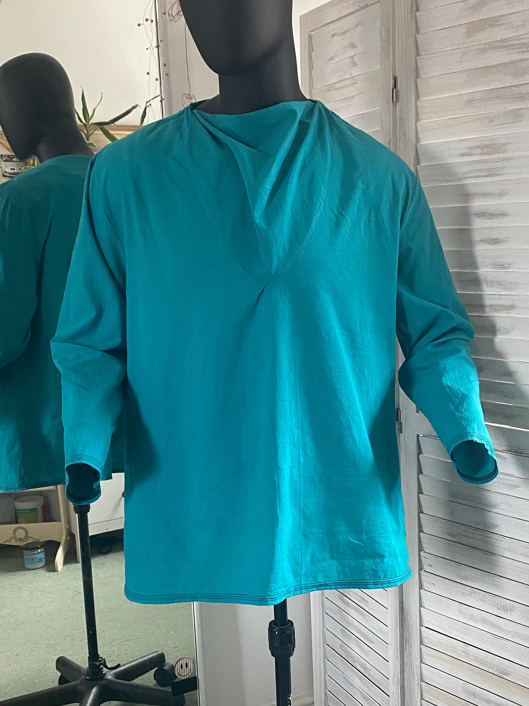 Obi Wan Kenobi Tunic Top With Cowl V Neck Jedi Master Customise Your ...