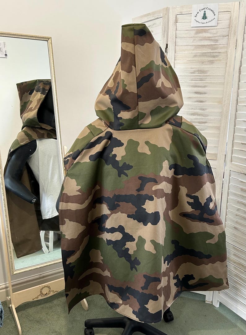 Camouflage Cosplay Poncho Cape: Military Army Theme COD Ghost Tactical ...