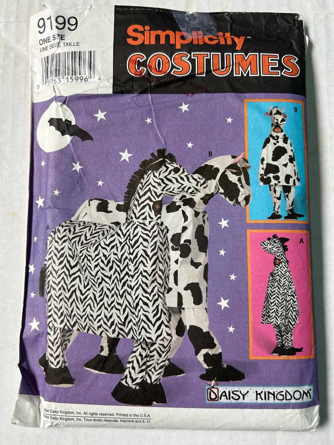 Pantomime Horse Cow Animal Sewing Pattern Simplicity Costume 9199 ...