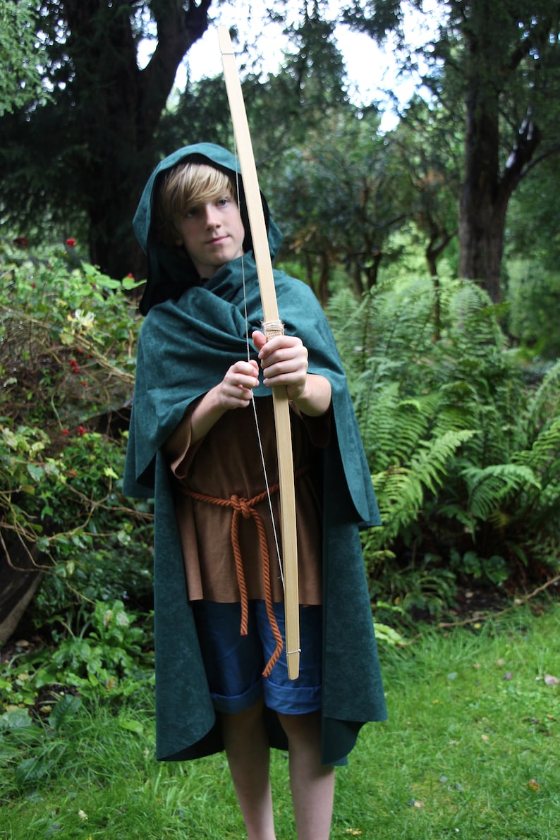 Adult Cape Cloak With Hood and Infinity Scarf for Archer Ranger Warrior ...