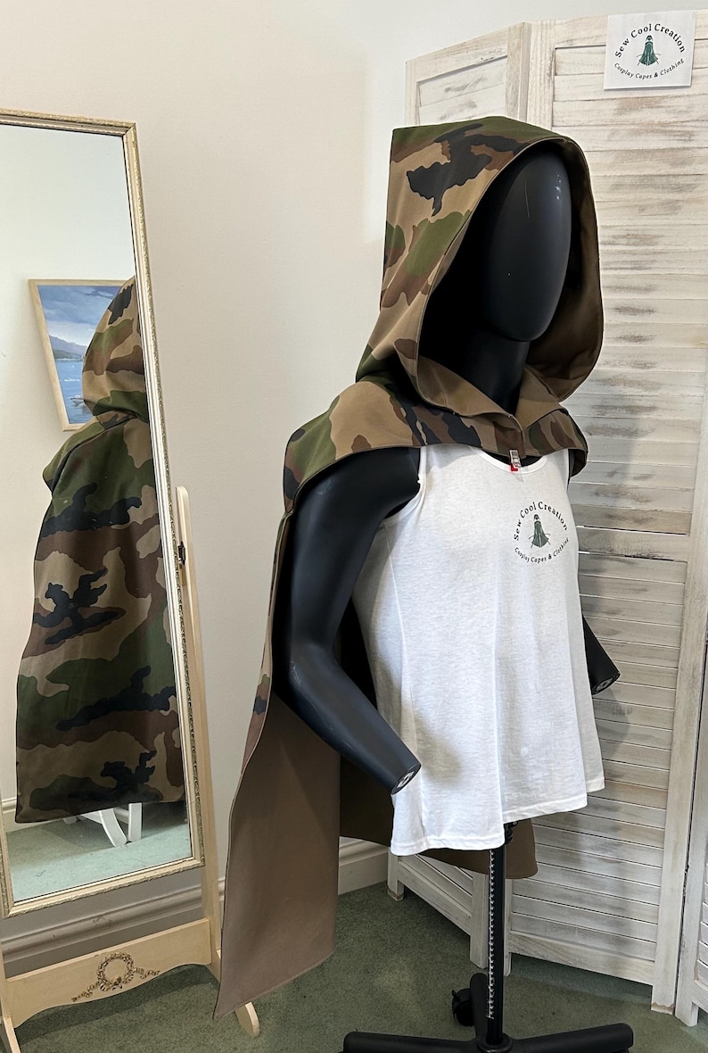 Camouflage Cosplay Poncho Cape: Military Army Theme COD Ghost Tactical ...