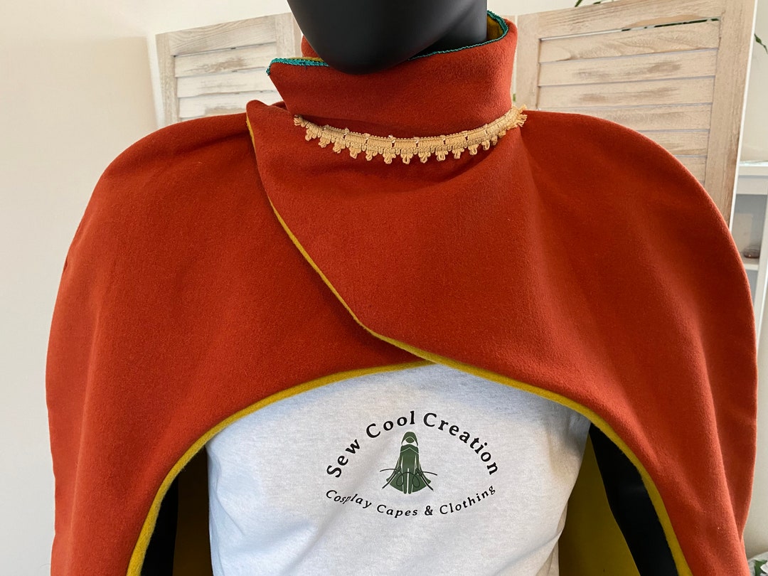 Raya & Last Dragon Inspired Cape With Collar and Panelling Detail in ...