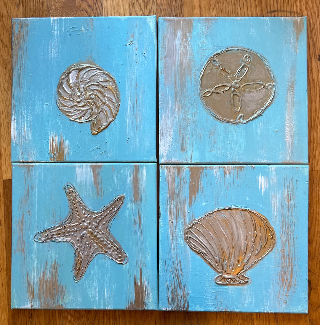 Starfish, Scallop Shell, Nautilus Seashell, Sand Dollar Set - Etsy
