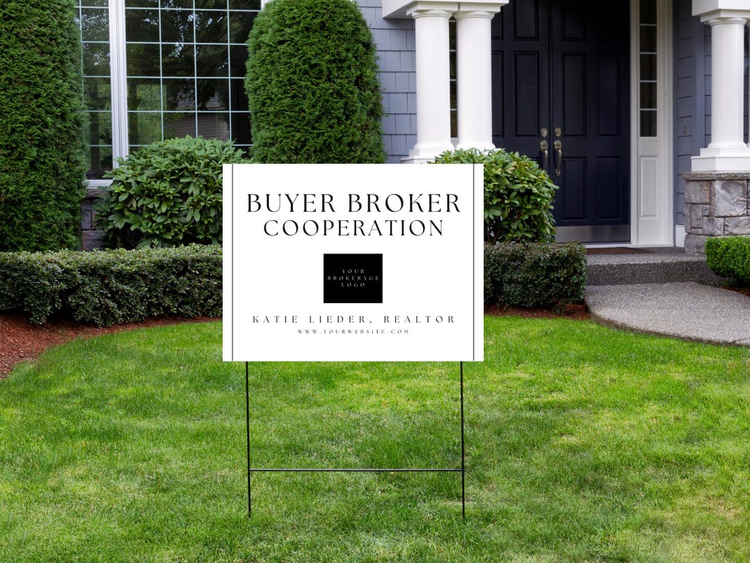 Buyer Broker Cooperation Yard Sign | DIGITAL DOWNLOAD | Agency ...