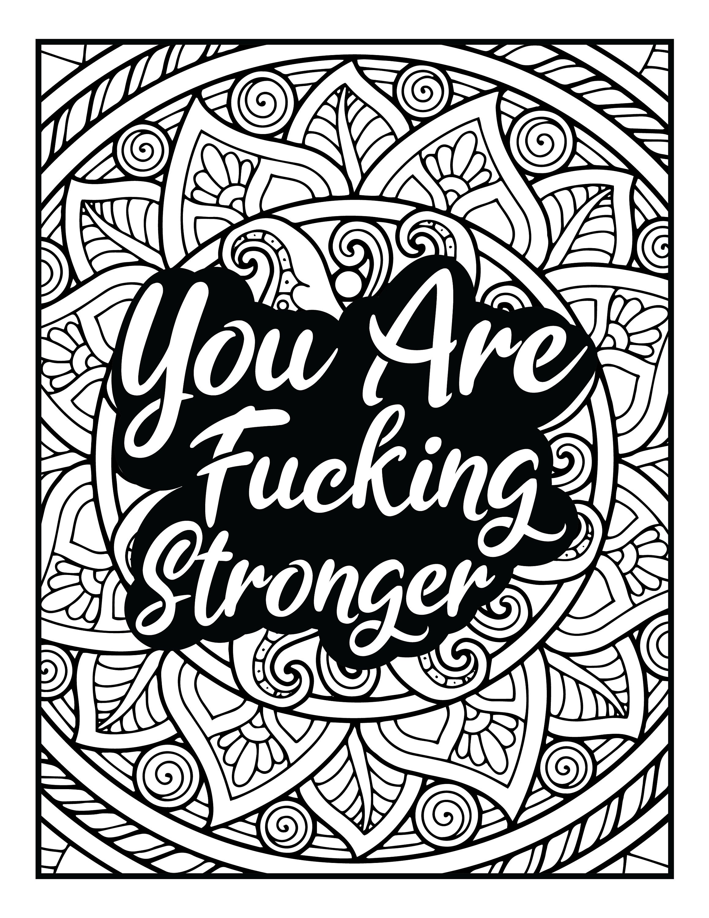 65 Adult Coloring Book Pages | Printable Coloring Pages | Swear Words ...