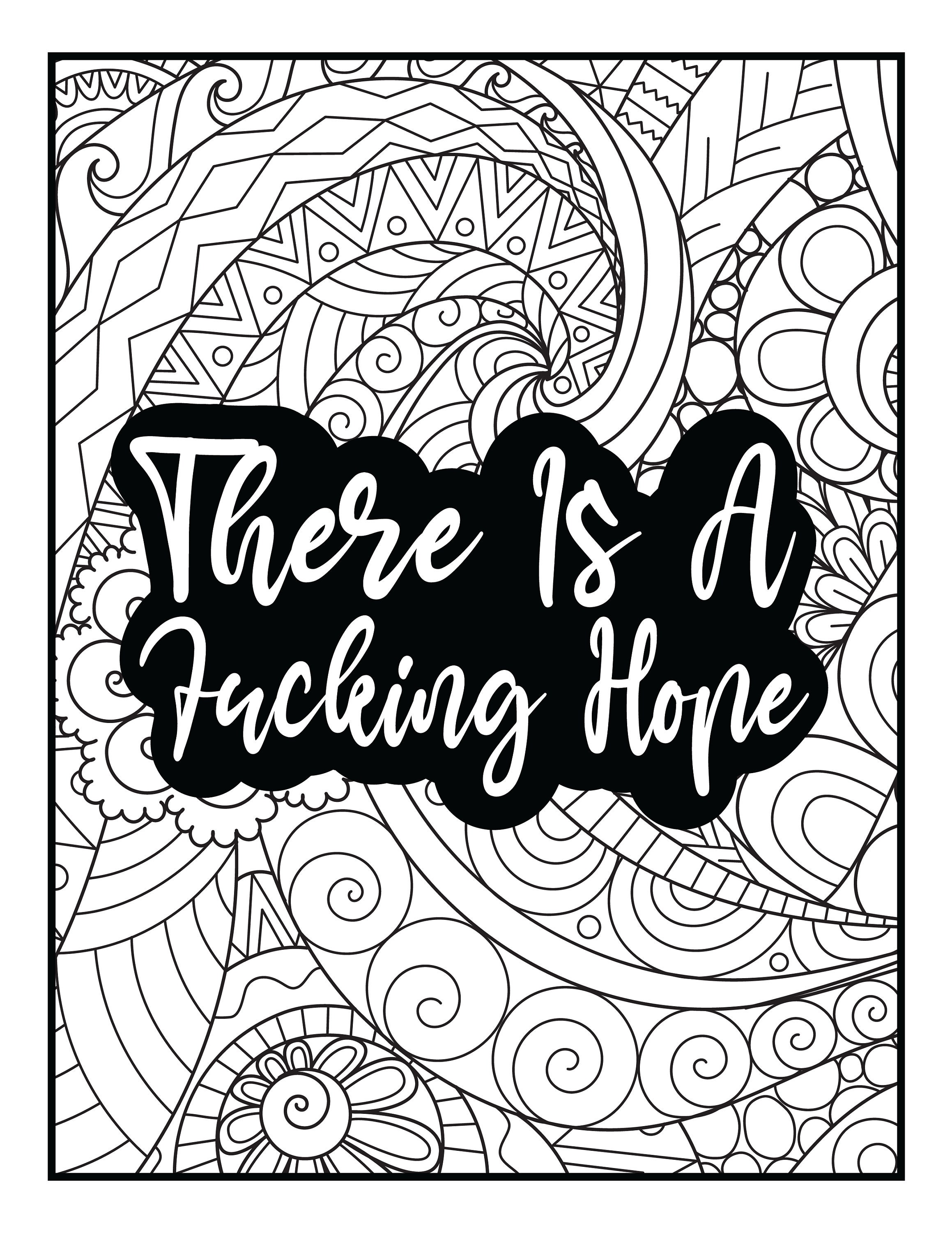 65 Swear Word Coloring Pages | Adult Stress Relief (digital Download ...