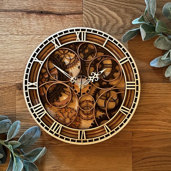 Wood Clock - Etsy
