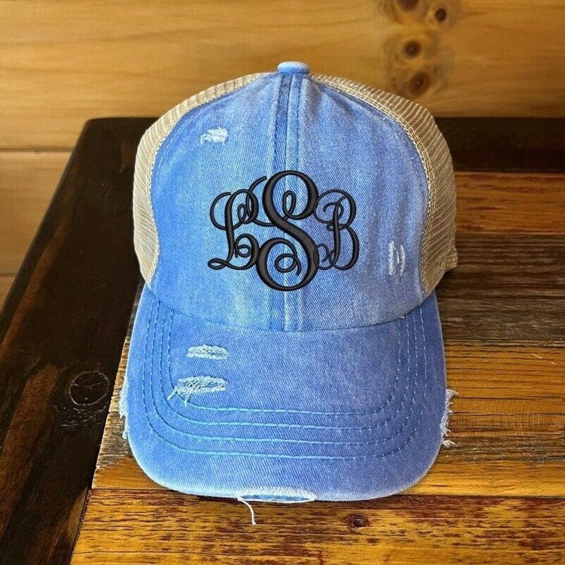 Distressed Baseball Cap - Etsy