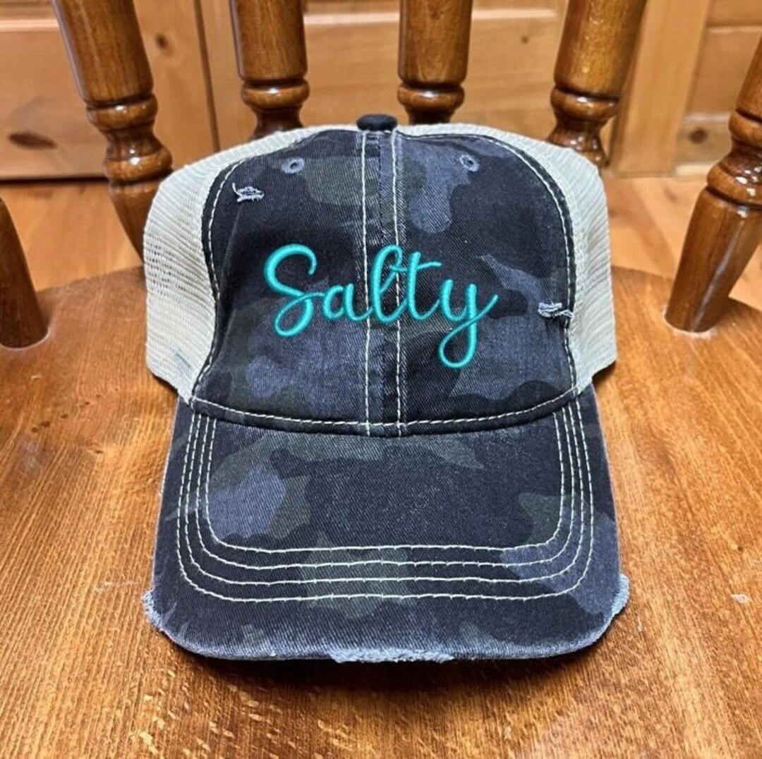 Embroidered Beach Hat Distressed Washed Pigment Baseball Cap With Mesh ...