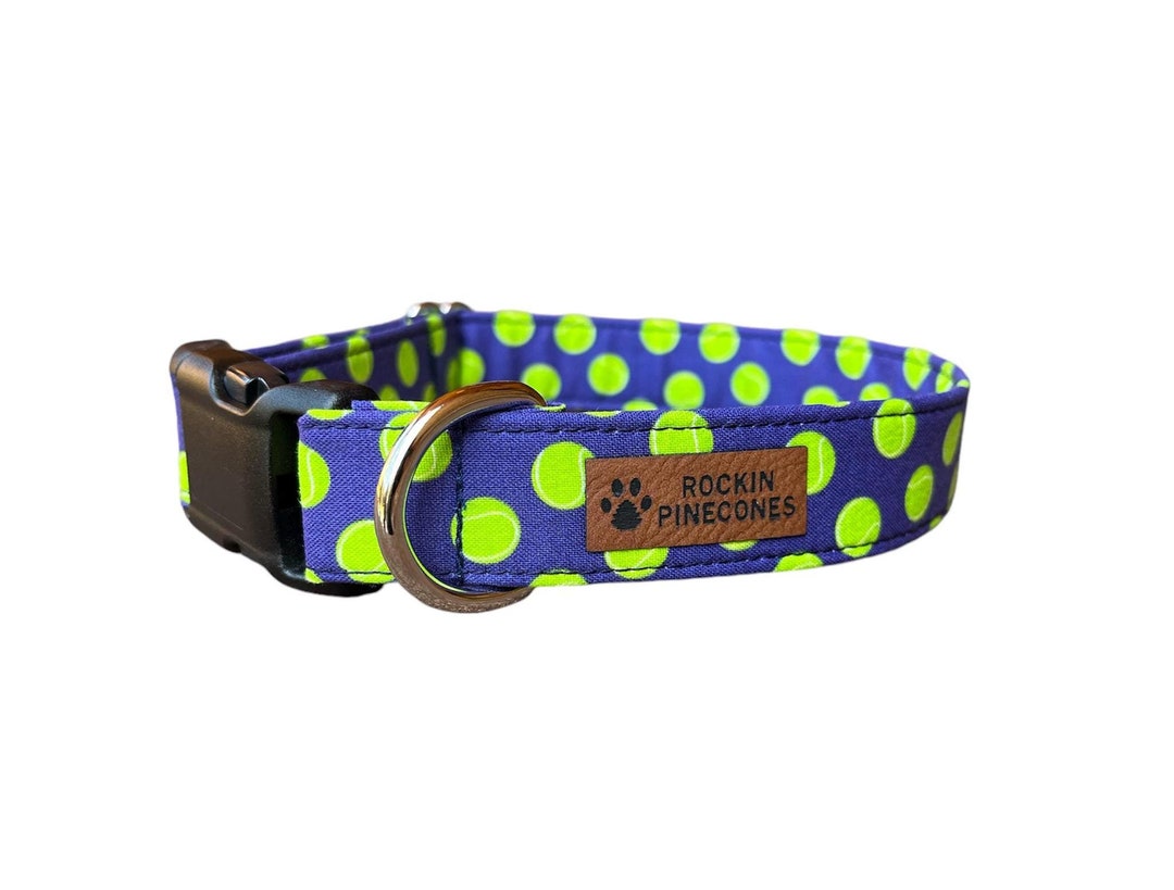 TENNIS BALL Dog Collar, Favorite Toy Dog Collar, Sport, Green Dog ...