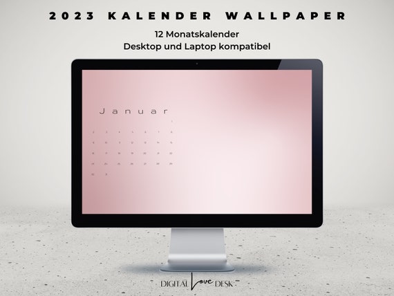 2023 Desktop Calendar Wallpaper Organization Screen PC - Etsy