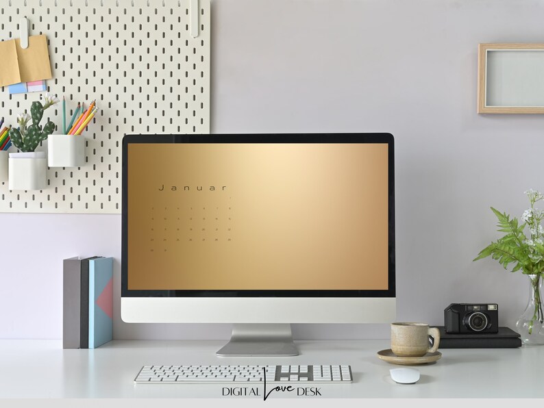 2023 Desktop Calendar Wallpaper Organization Screen PC - Etsy