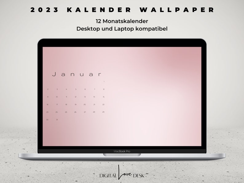 2023 Desktop Calendar Wallpaper Organization Screen PC - Etsy