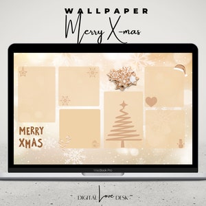 Merry Christmas Desktop Wallpaper Desktop Organizer PC and MacBook ...
