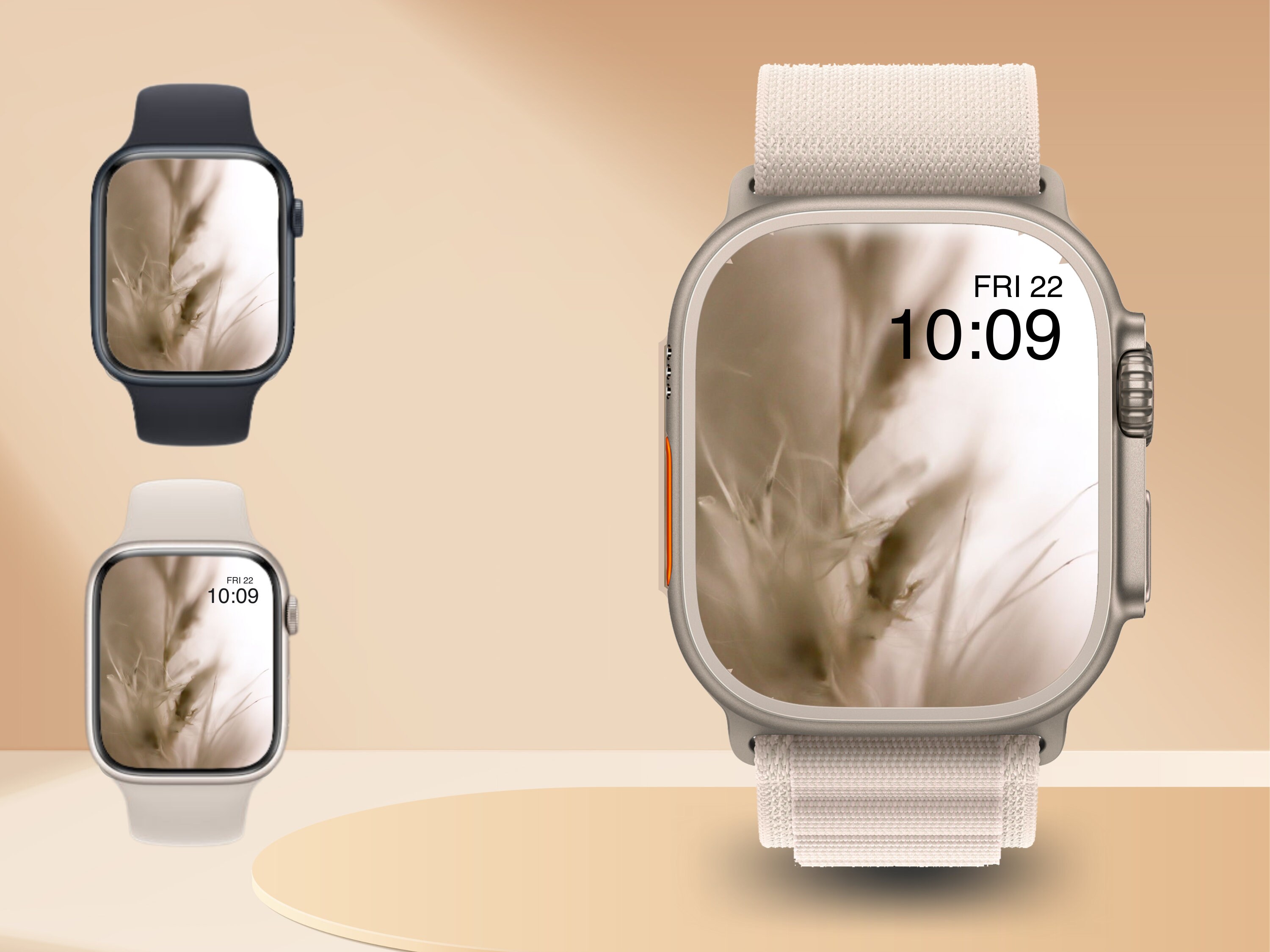 3 SET Grasses Smart Watch Wallpaper Smart Watch Background - Etsy