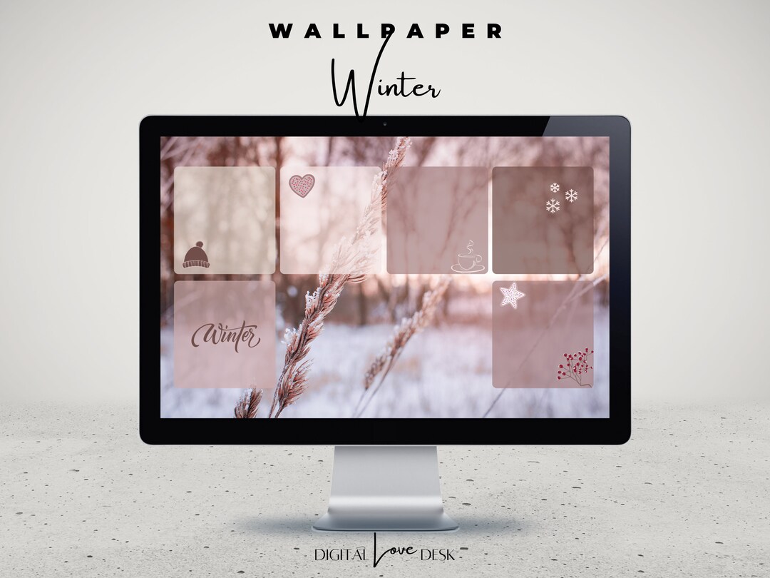 Winter Desktop Wallpaper Desktop Organizer PC and MacBook Background ...