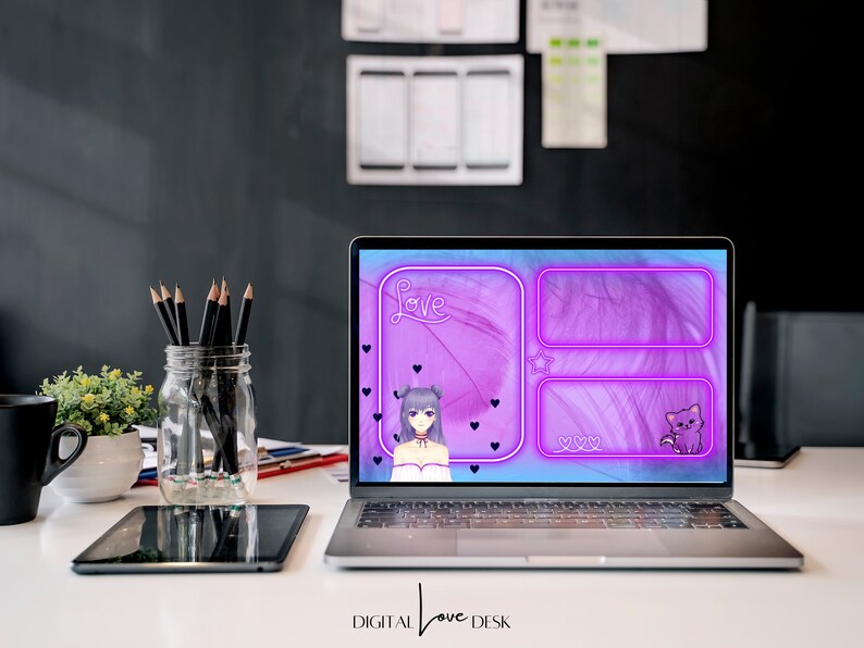 2 Manga Desktop Wallpaper Desktop Organizer PC und MacBook - Etsy.de