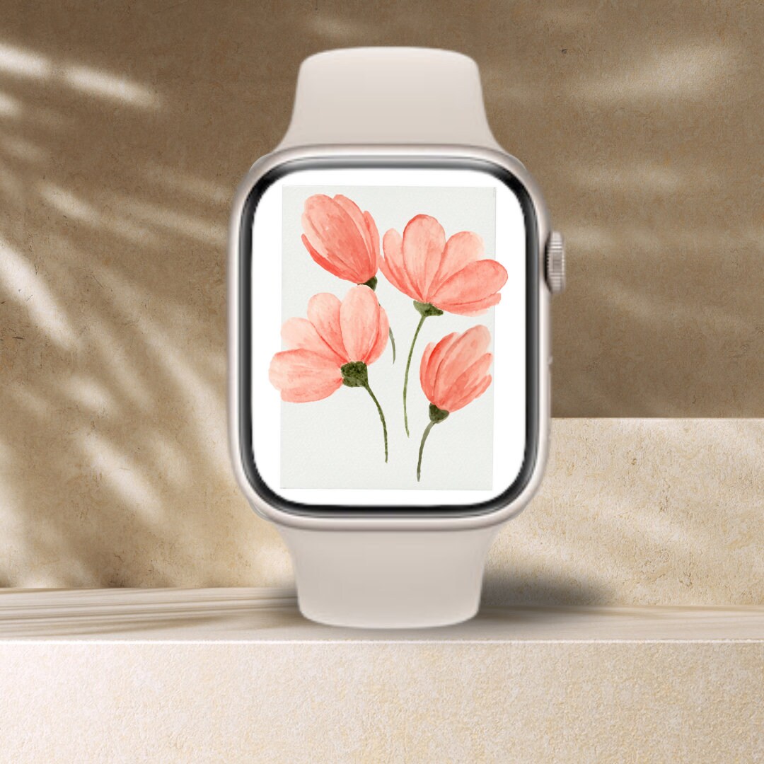 Flower Border Smart Watch Wallpaper Smart Watch Background - Etsy
