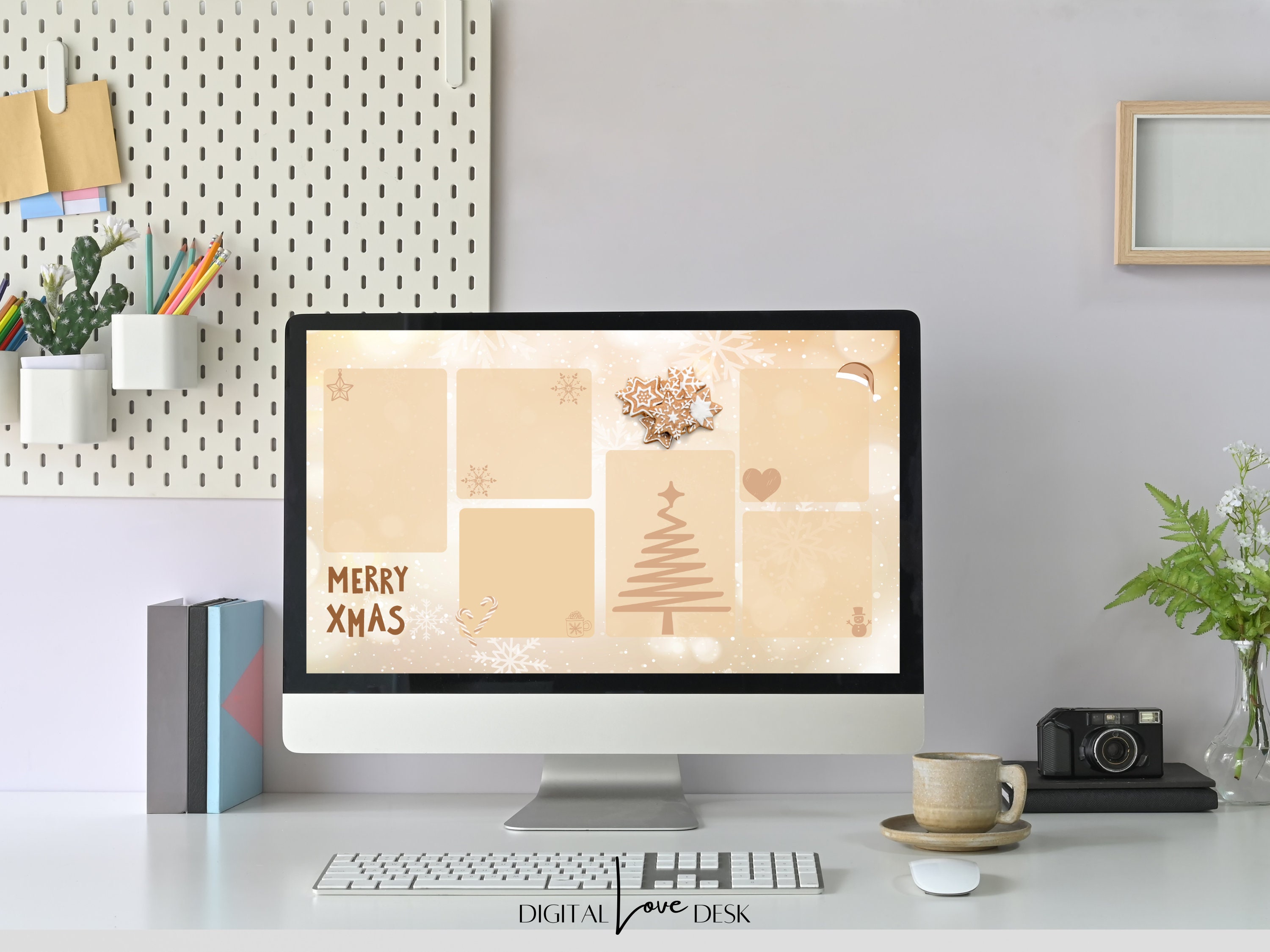 Merry Christmas Desktop Wallpaper Desktop Organizer PC and MacBook ...