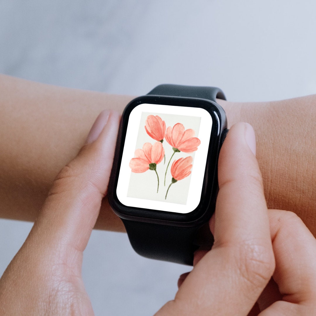 Flower Border Smart Watch Wallpaper Smart Watch Background - Etsy