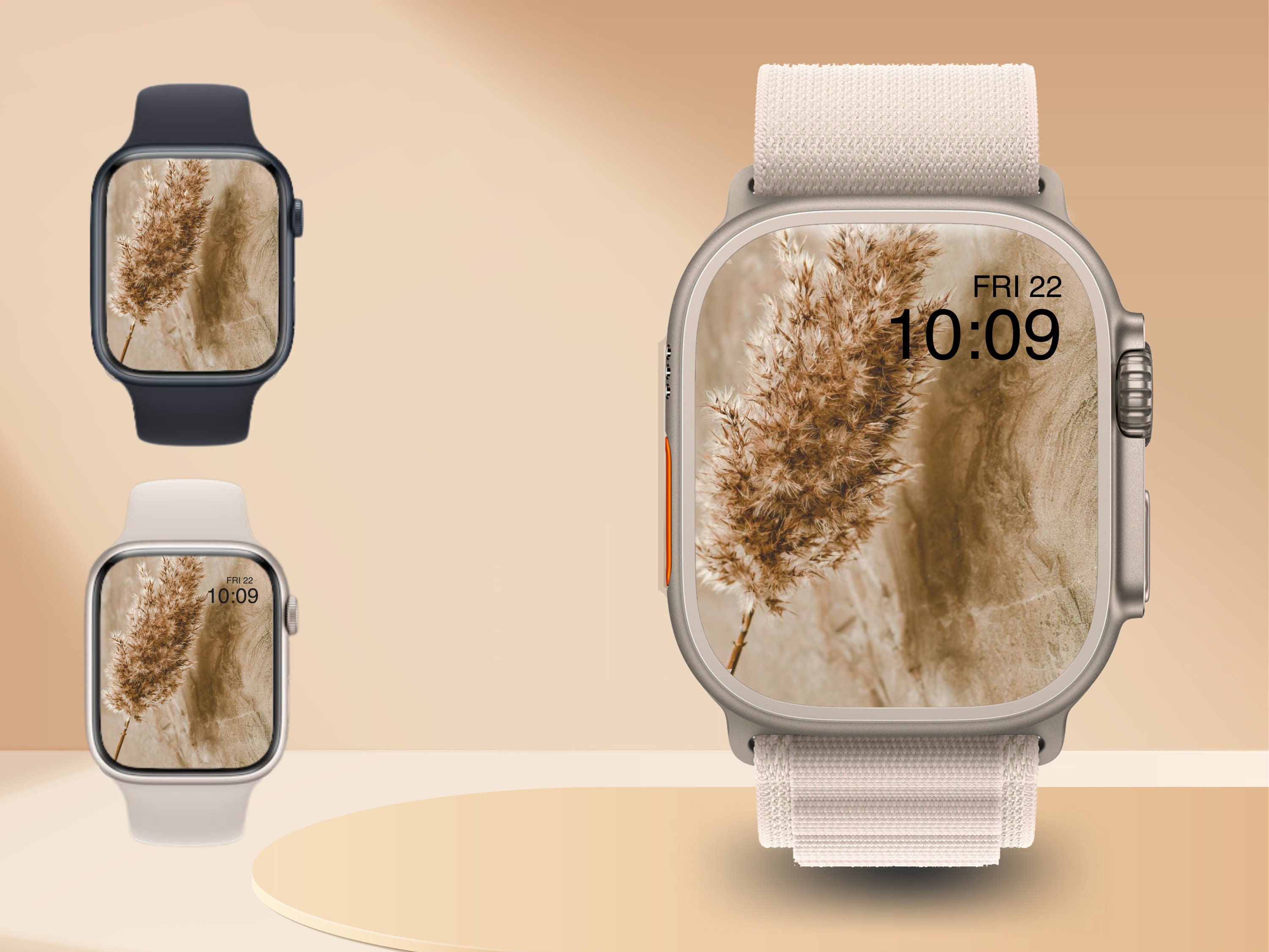 3 SET Grasses Smart Watch Wallpaper Smart Watch Background - Etsy
