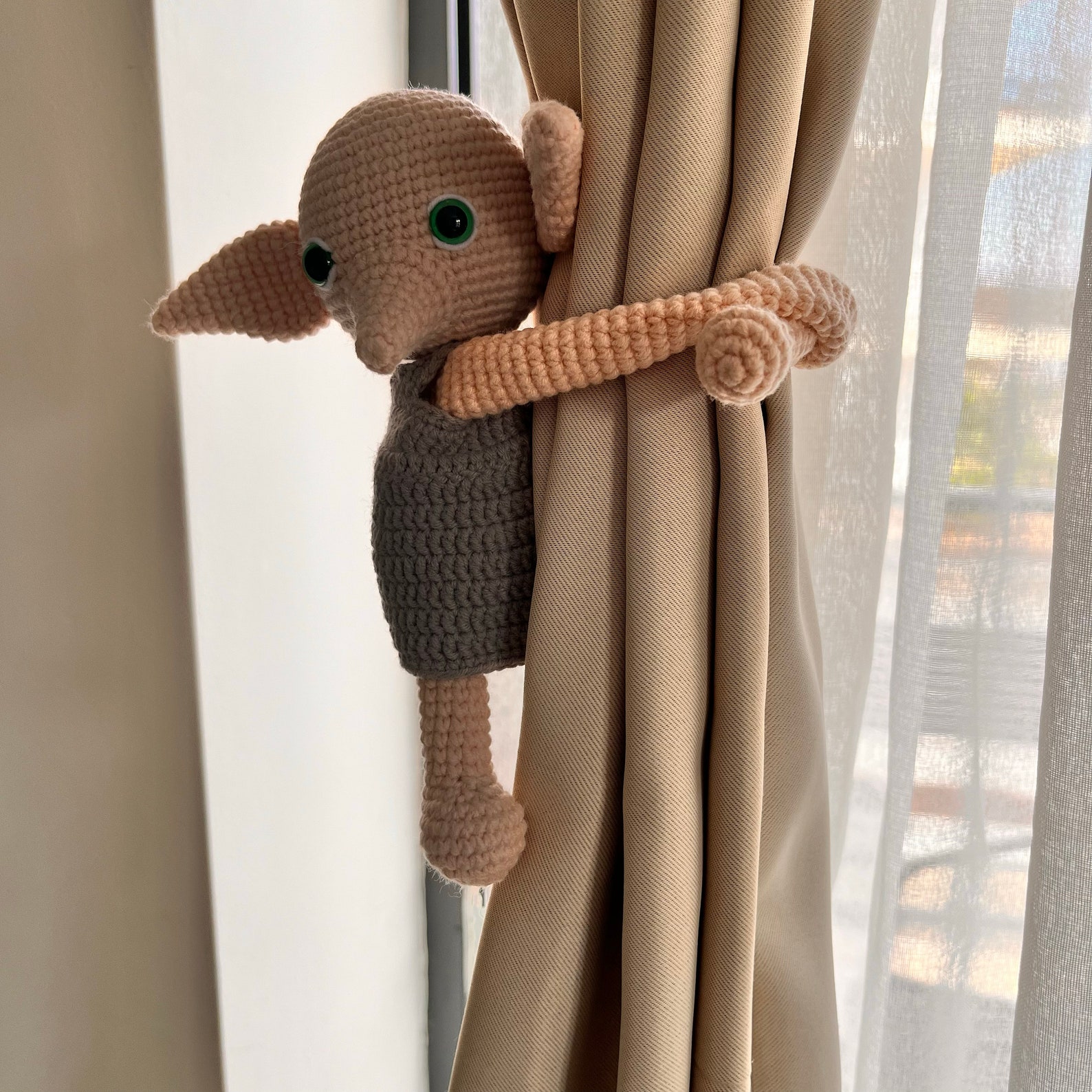 CURTAIN TIE BACK, Tie Back Dobby, Elf Curtain Tie, Wizard Harry Gift ...