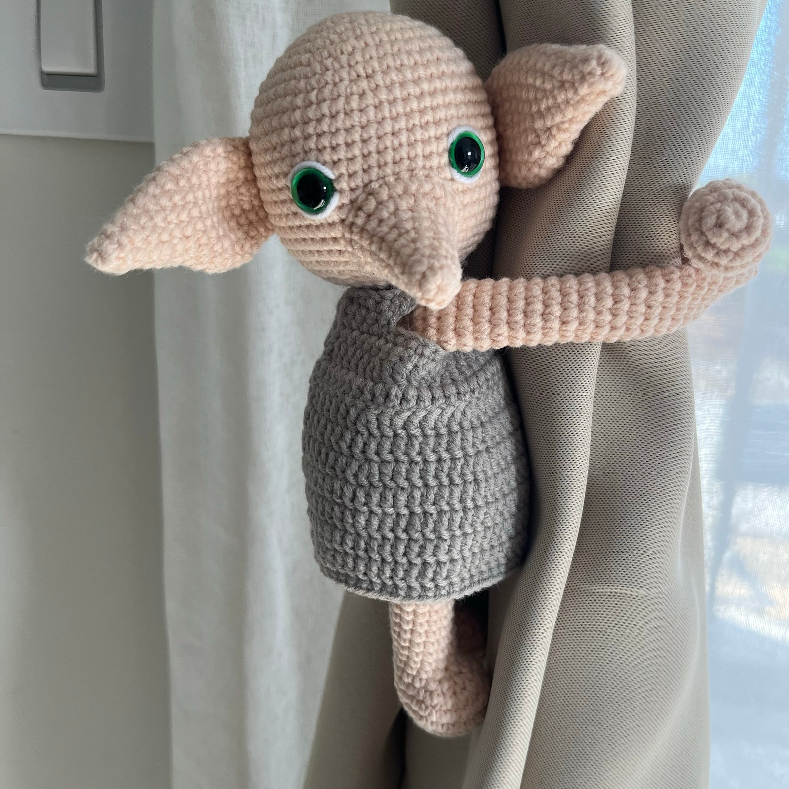 CURTAIN TIE BACK, Tie Back Dobby, Elf Curtain Tie, Wizard Harry Gift ...