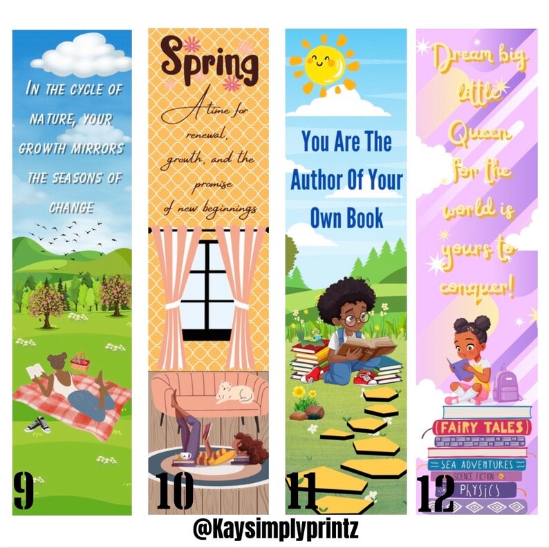 Affirmation Bookmarks Black Women Black Children Black Men - Etsy