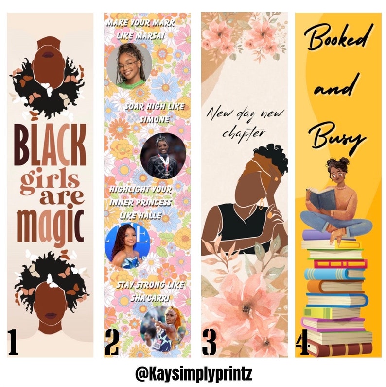 Affirmation Bookmarks Black Women Black Children Black Men - Etsy