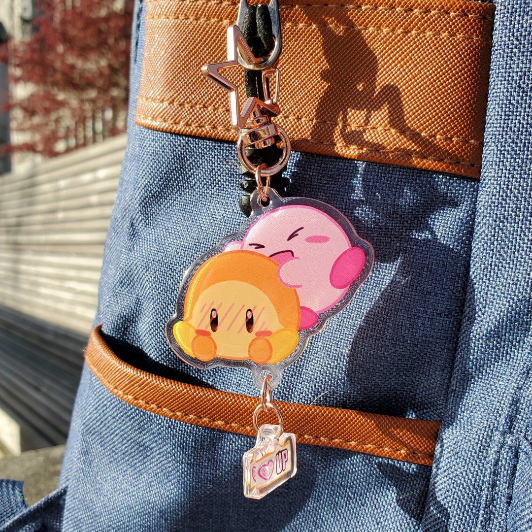 Kirby & Waddle Dee Keychain + Mini Charm (2") - Etsy