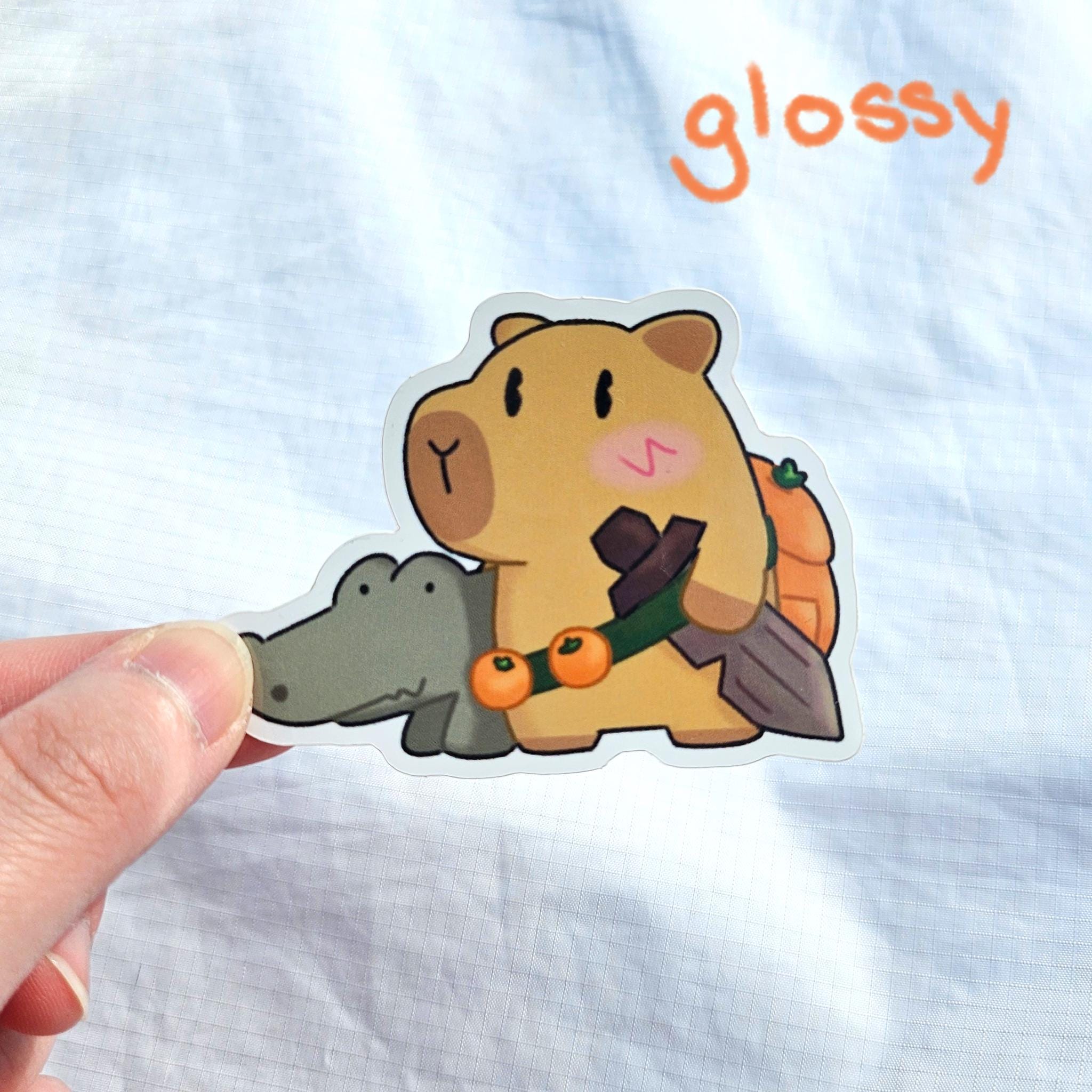 Capybara Warrior Vinyl Sticker (3") - Etsy