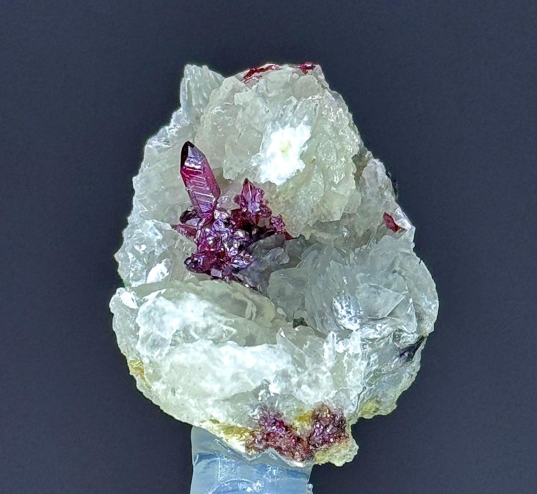 Proustite With Calcite in Perfect Conditions - Etsy