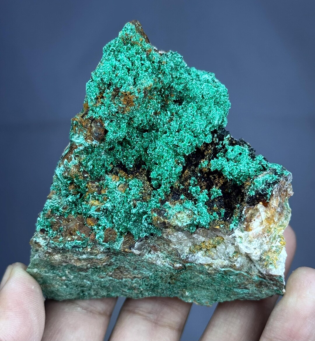 Quartz and Barite Coated by Fibrous Malachite Chrysocolla in Perfect Conditions *50* - Etsy