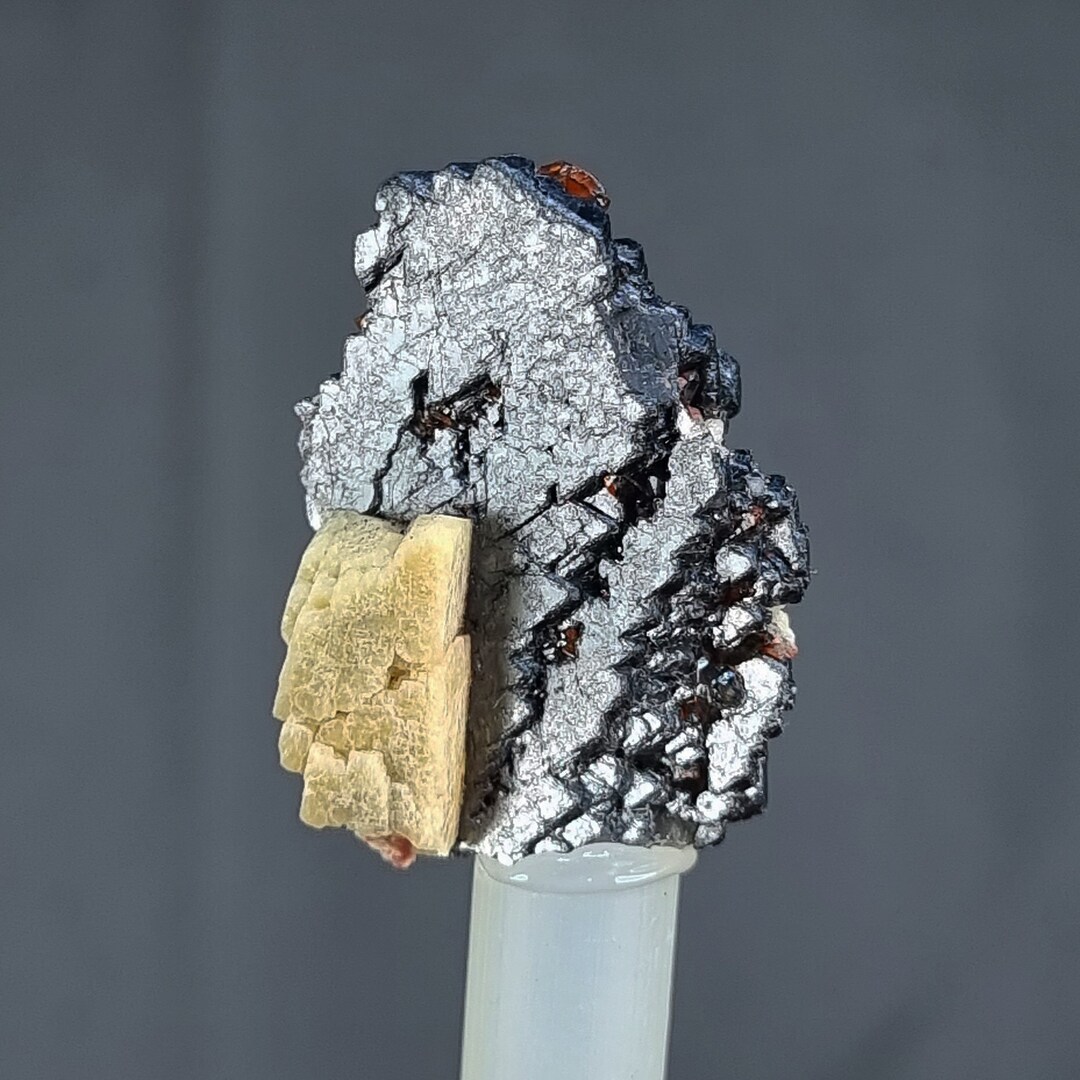 New Find Pyramid Magnetite Crystals With Orthoclase 4x3x2 Cm - Etsy