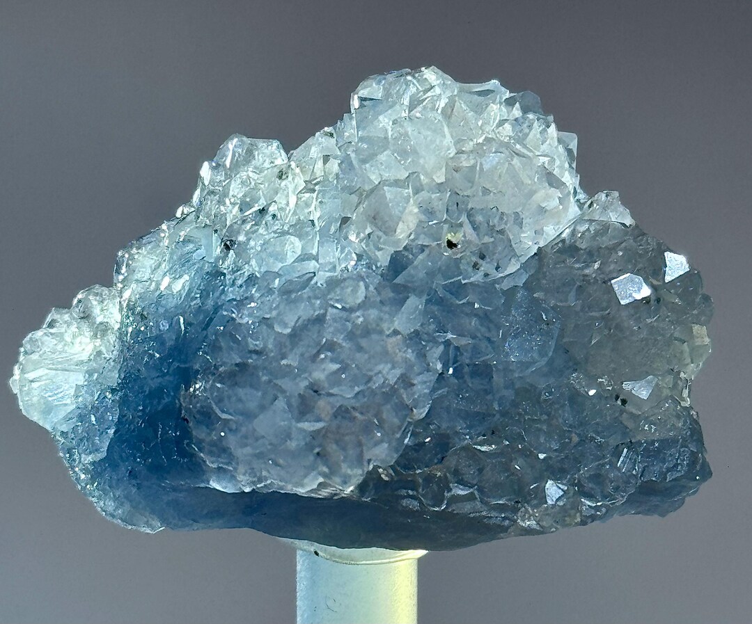 Blue Fluorite Coated by Druze Quartz in Conditions - Etsy