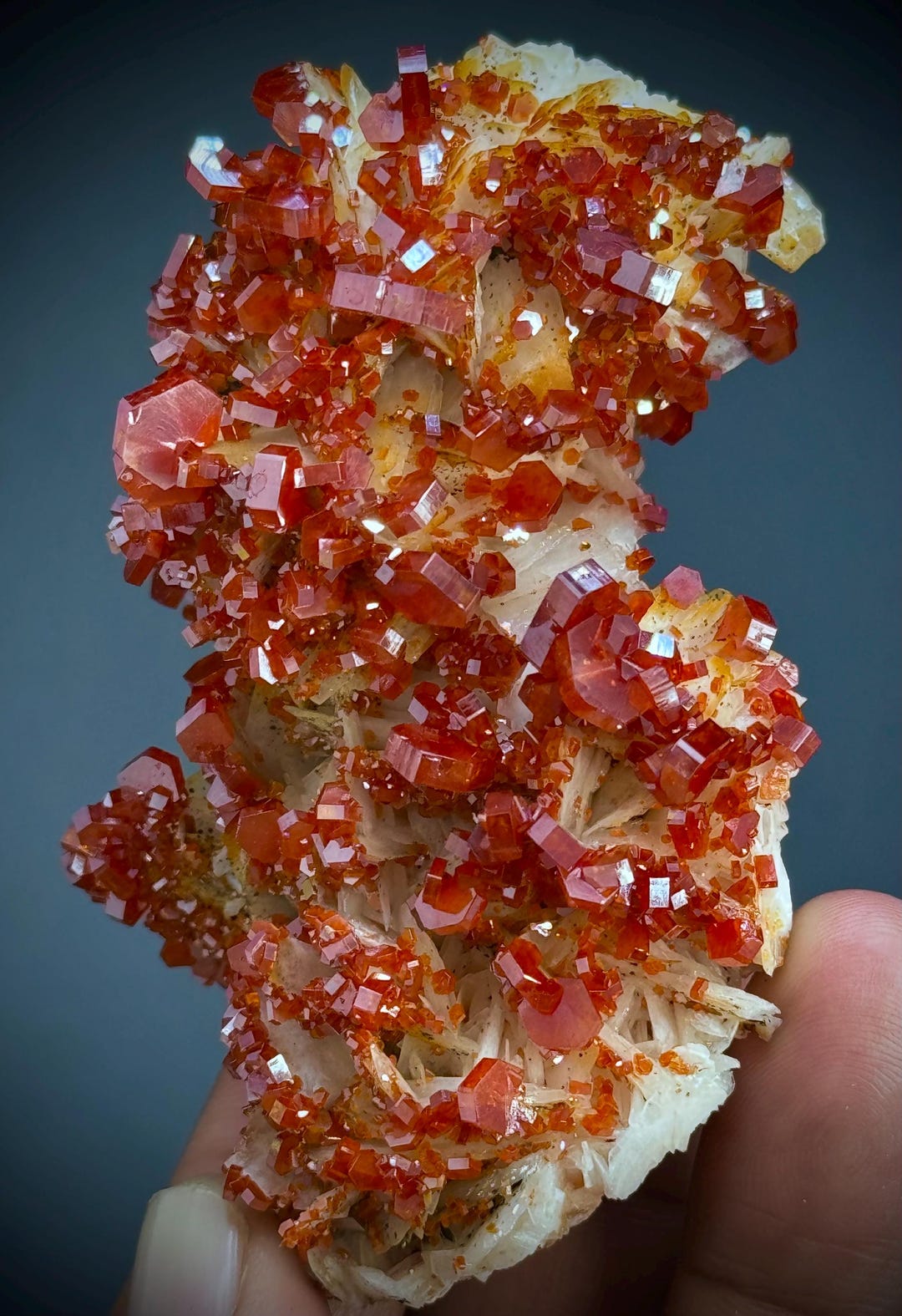 Hand Size Vanadinite With Barite in Perfect Conditions - Etsy