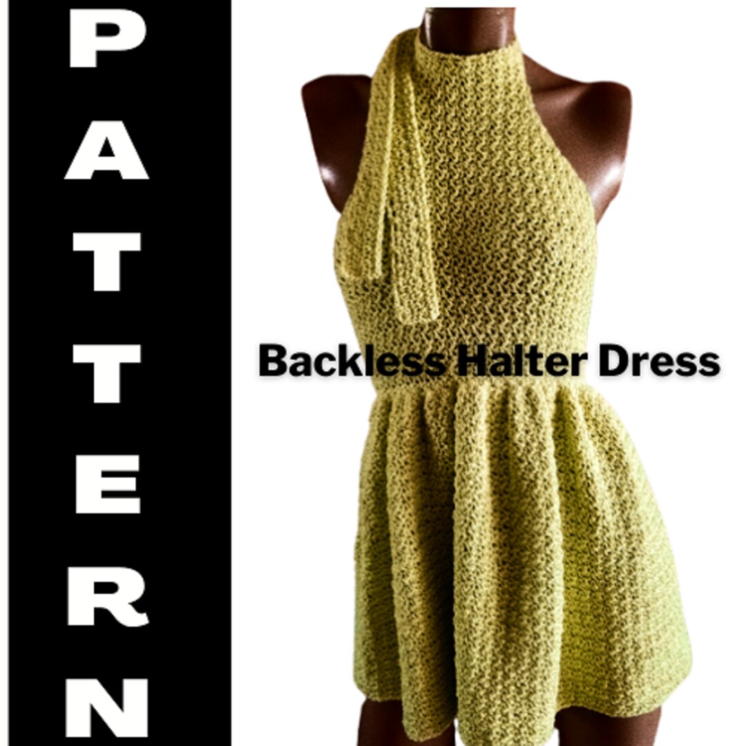 PATTERN ONLY Backless Halter Dress - Etsy