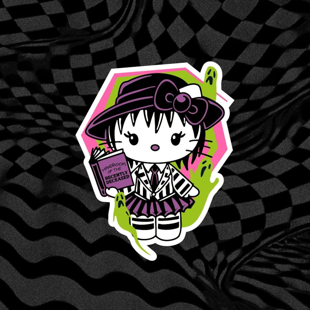 Hello Kitty Lydia Deetz Sticker Cute Horror Vinyl Decal for Laptops ...