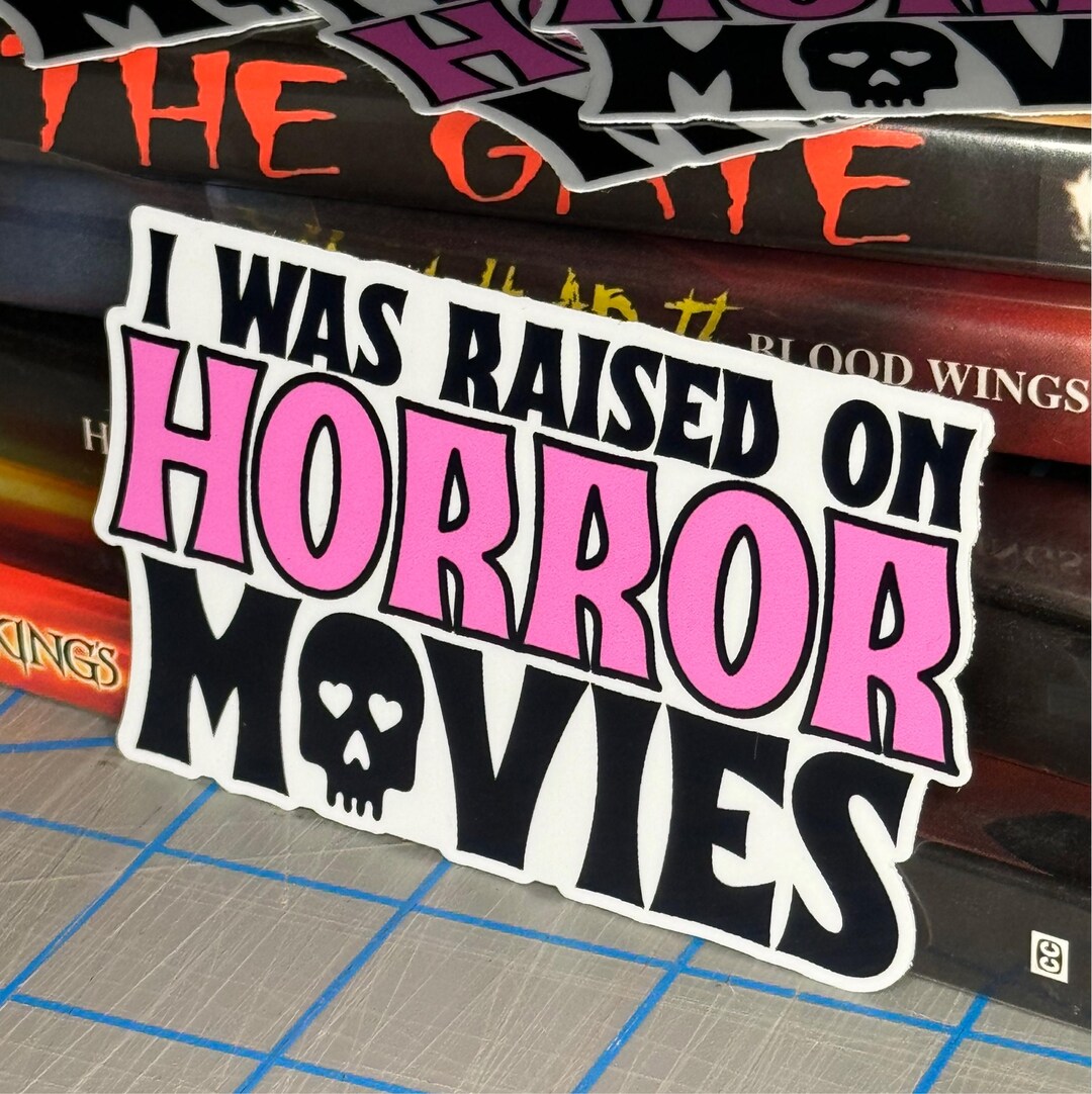 Horror Movie Sticker – Spooky Vinyl Decal for Laptop, Water Bottle ...
