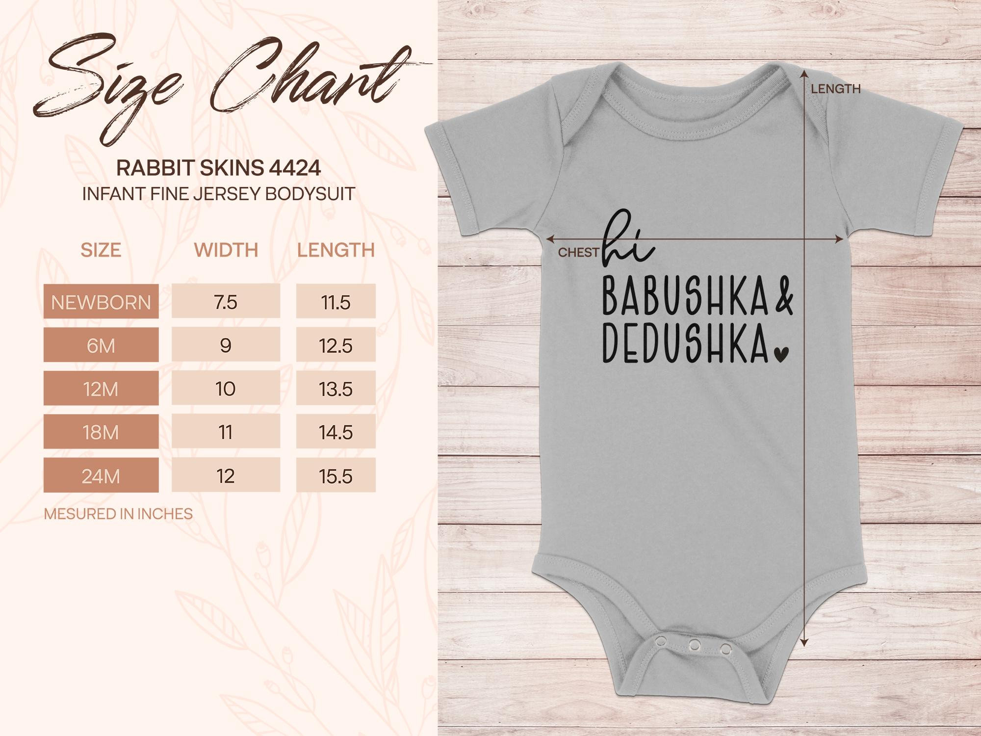 Hi Babushka and Dedushka Russian Pregnancy Announcement Baby Bodysuit ...