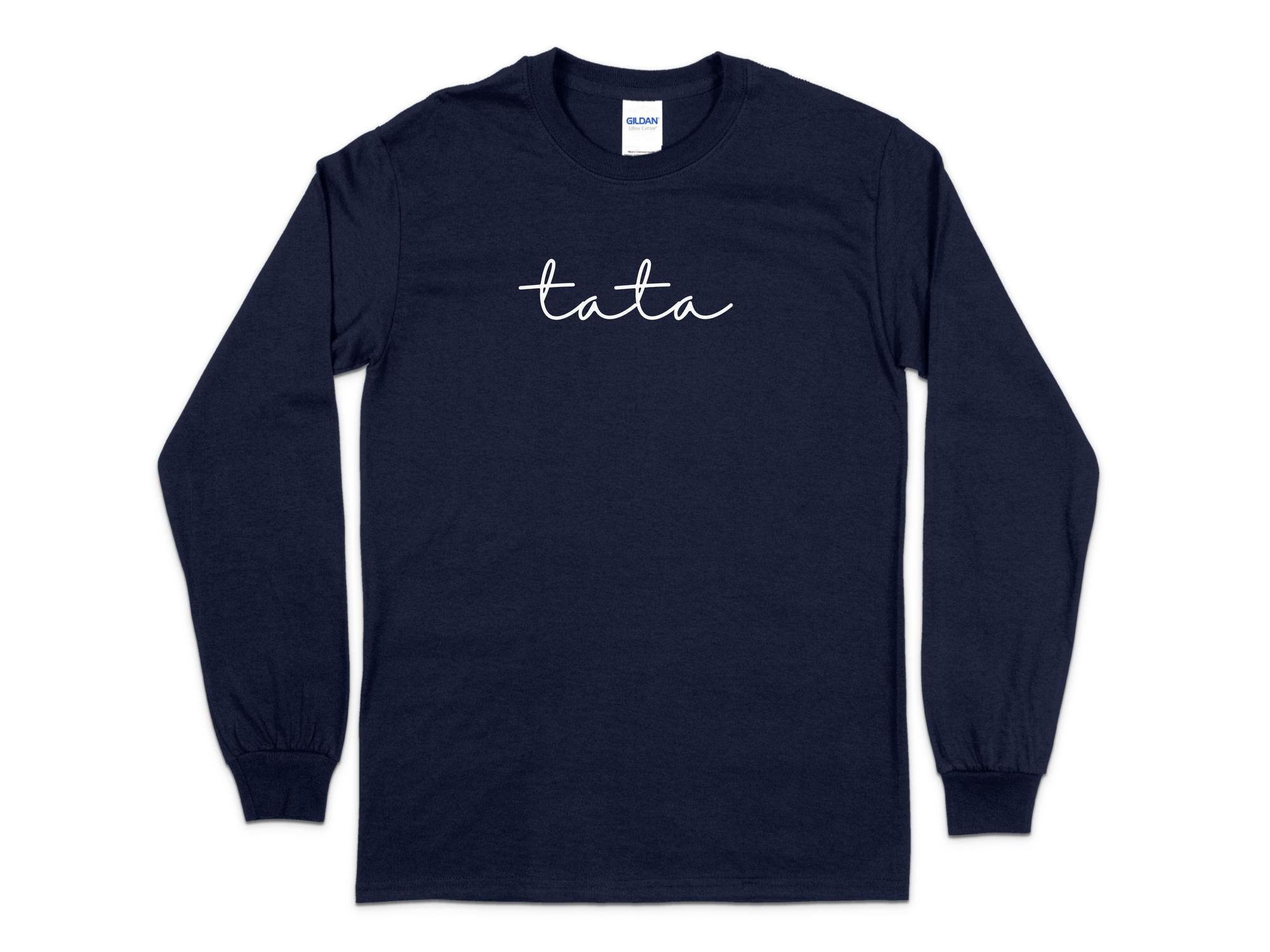Minimalist Cursive Tata Dad T-shirt, Belarusian, Bosnian, Croatian, or ...