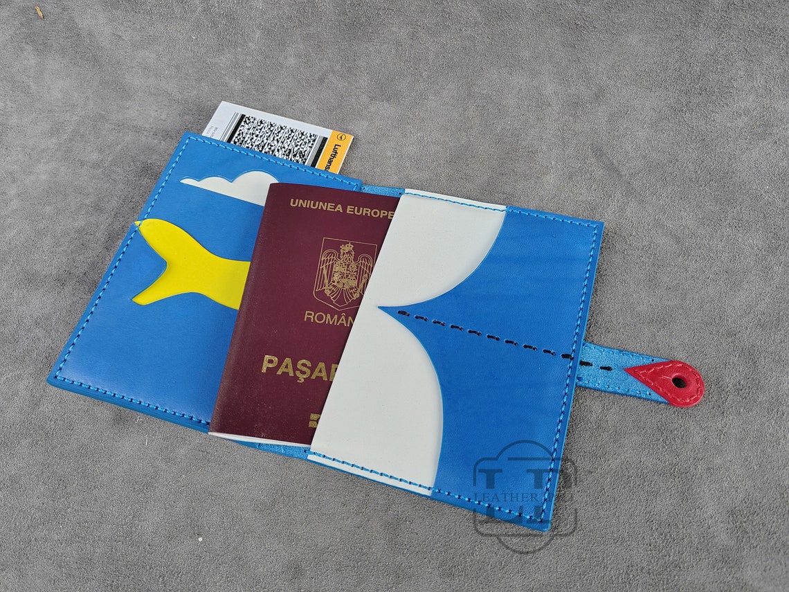 Leather Passport Cover Pattern PDF for Travel for Cards Plane Ticket ...