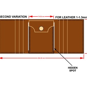 Trifold Horizontal Wallet Multi Cards Clever PDF, Leather Pattern ...