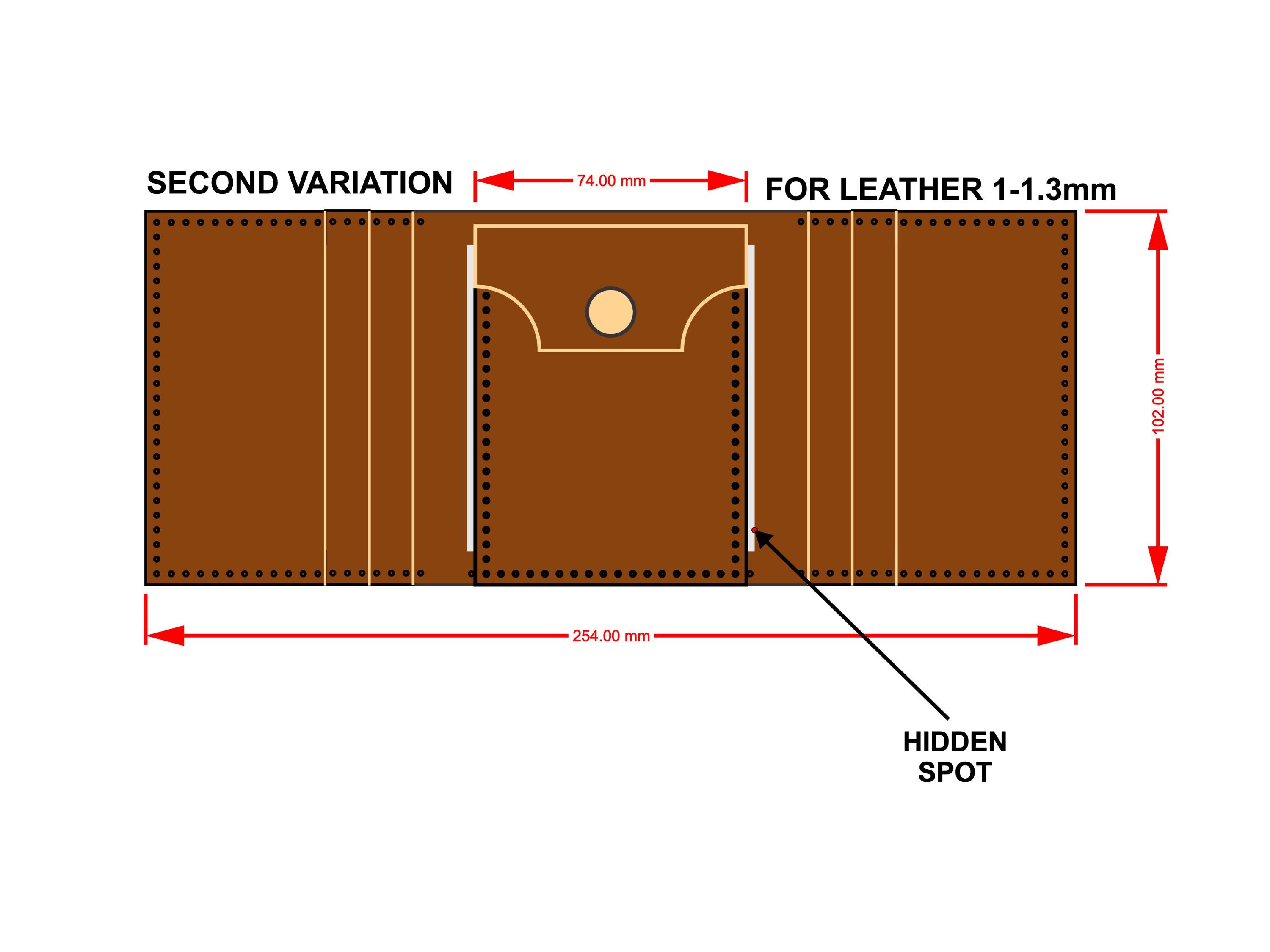 Trifold Horizontal Wallet Multi Cards Clever PDF, Leather Pattern ...