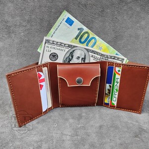 Trifold Horizontal Wallet Multi Cards Clever PDF, Leather Pattern ...