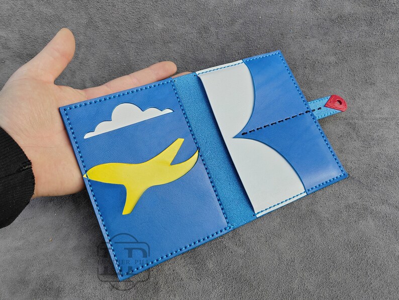 Leather Passport Cover Pattern PDF for Travel for Cards Plane Ticket ...