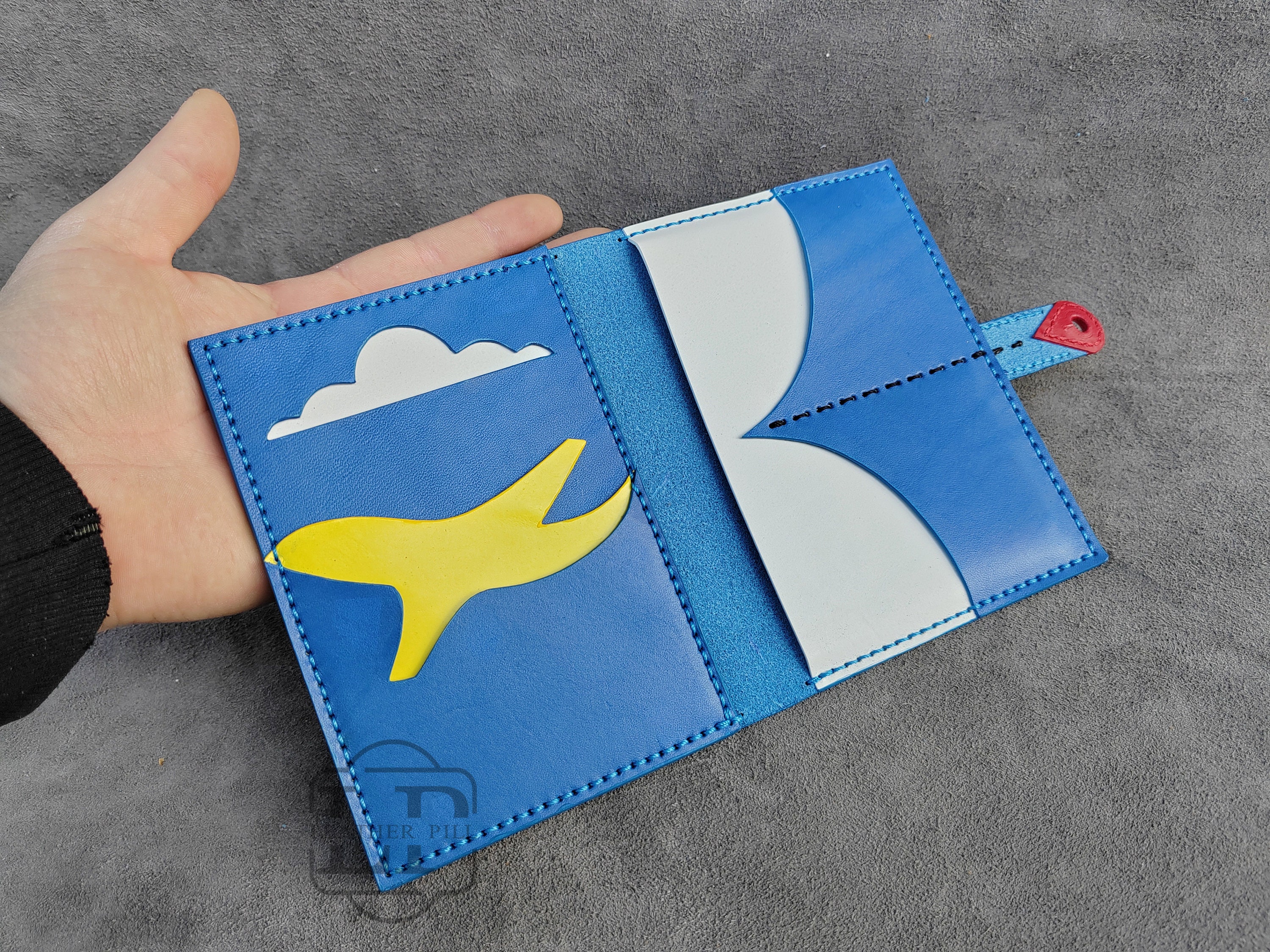 Leather Passport Cover Pattern PDF for Travel for Cards Plane Ticket ...