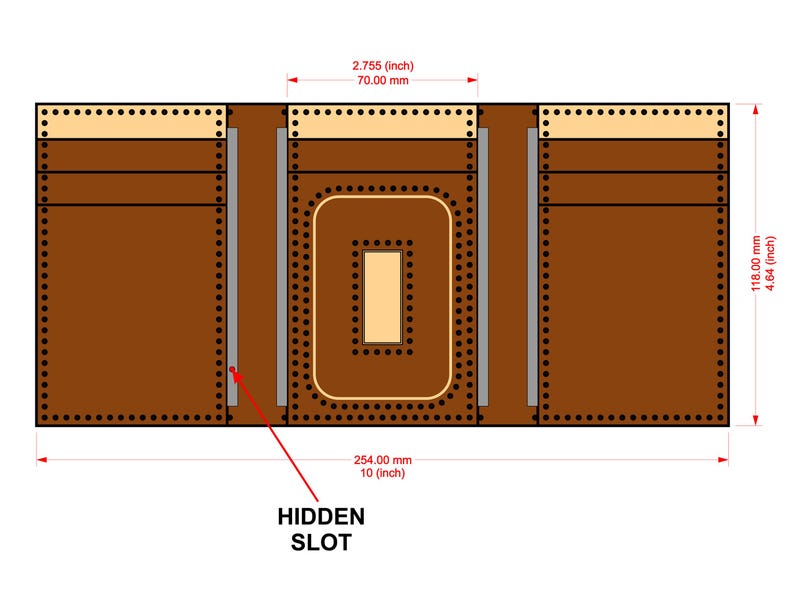 Trifold Wallet PDF With Glass Window, Leather Pattern, Leather Wallet ...