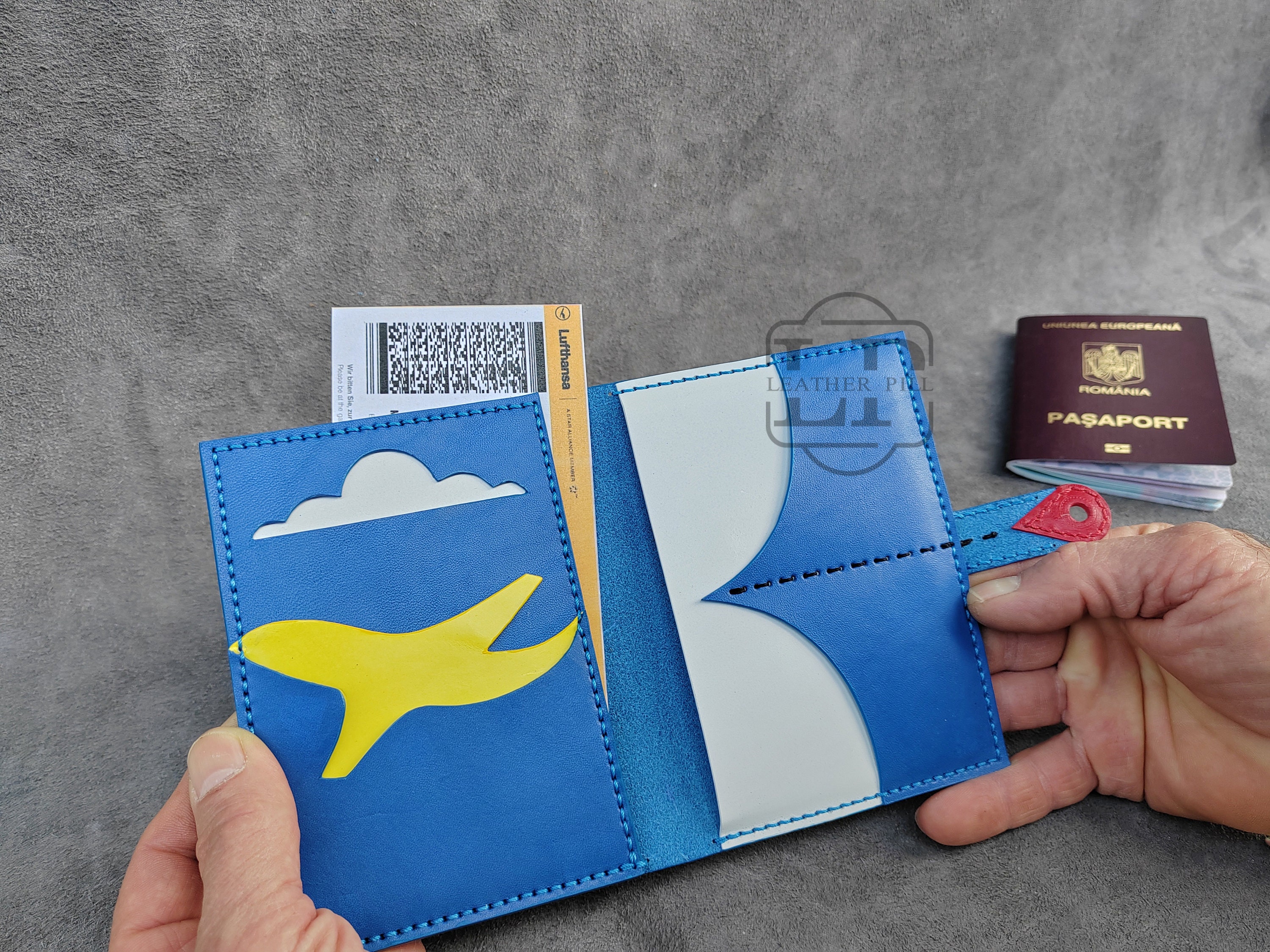 Leather Passport Cover Pattern PDF for Travel for Cards Plane Ticket ...