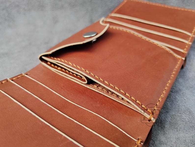 Trifold Horizontal Wallet Multi Cards Clever PDF, Leather Pattern ...